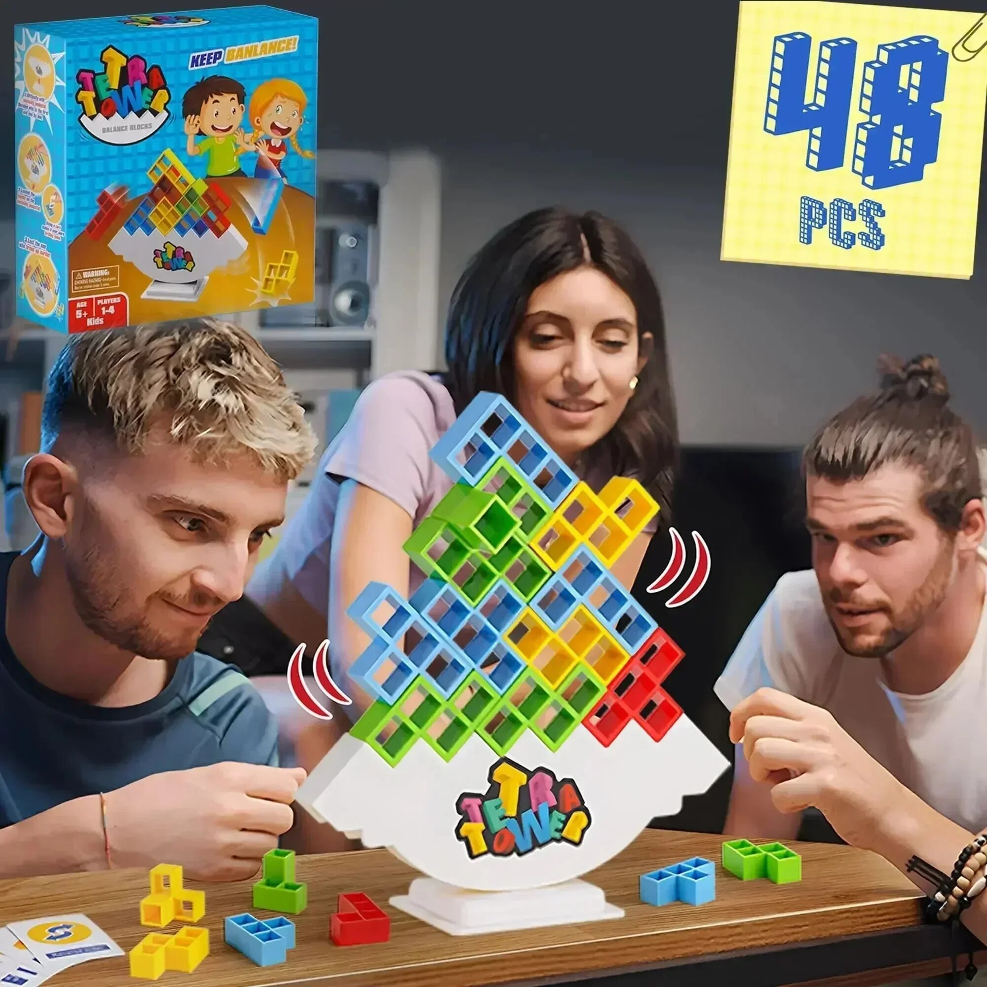 Tetra Tower Fun Balance Stacking Building Blocks 16 Pcs — фото 1