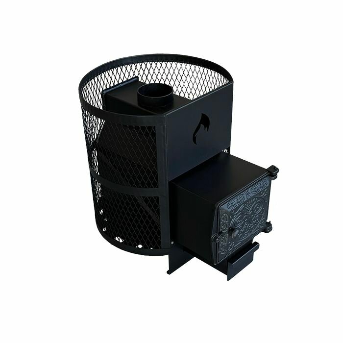 Печь для бани Березка "12" с чугунной дверкой , Сетка