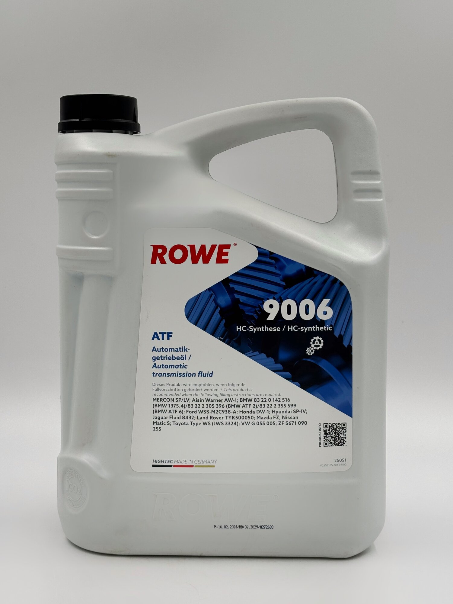 Масло трансмиссионное Rowe ATF 9006, 5 литров, HC-синтетическое