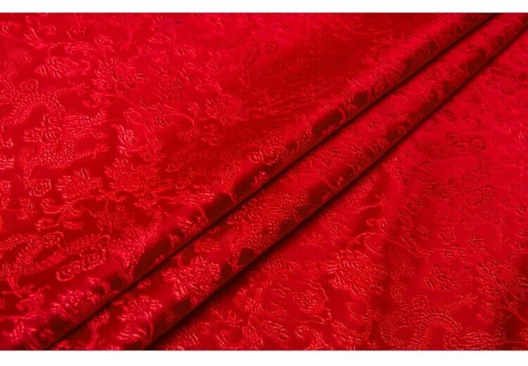 Парчовая ткань с рисунком дракона 75 см Красный, 250x75cm, 2