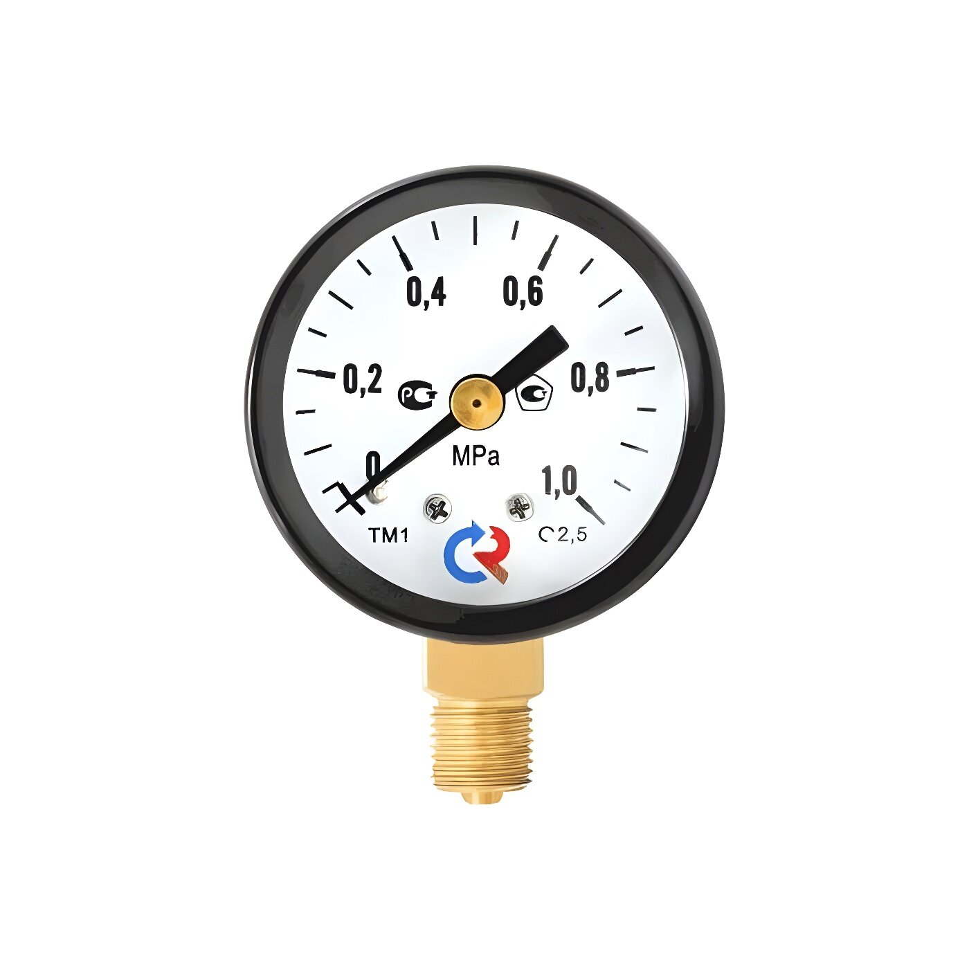 Манометр ТМ-210Р.00 радиальный Дк50мм 0-25 МПа кл.2,5 М12х1,5 Росма 00000006691