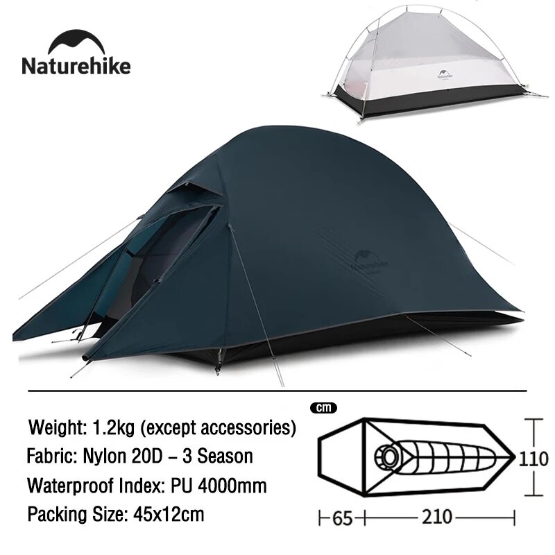 Naturehike Cloud Up 1 Person Trekking Tent WHITE