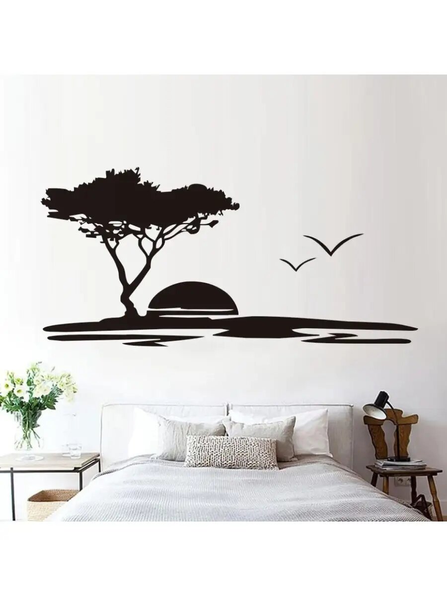 Наклейка на стену для декора интерьерная Дерево
