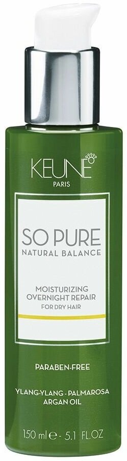 KEUNE SPA SO Pure Увлажнящая Ночная сыворотка для сухих и повр волос, 150мл
