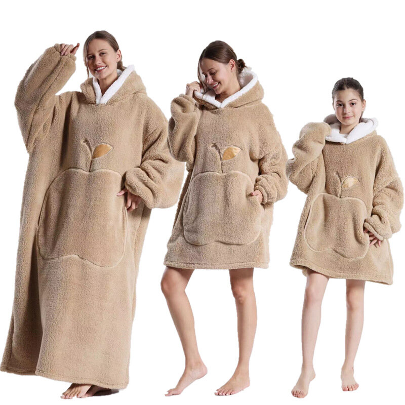 Женское одеяло для ленивых/фланелевое/с двухслойным утеплителем/подходит для взрослых и детей