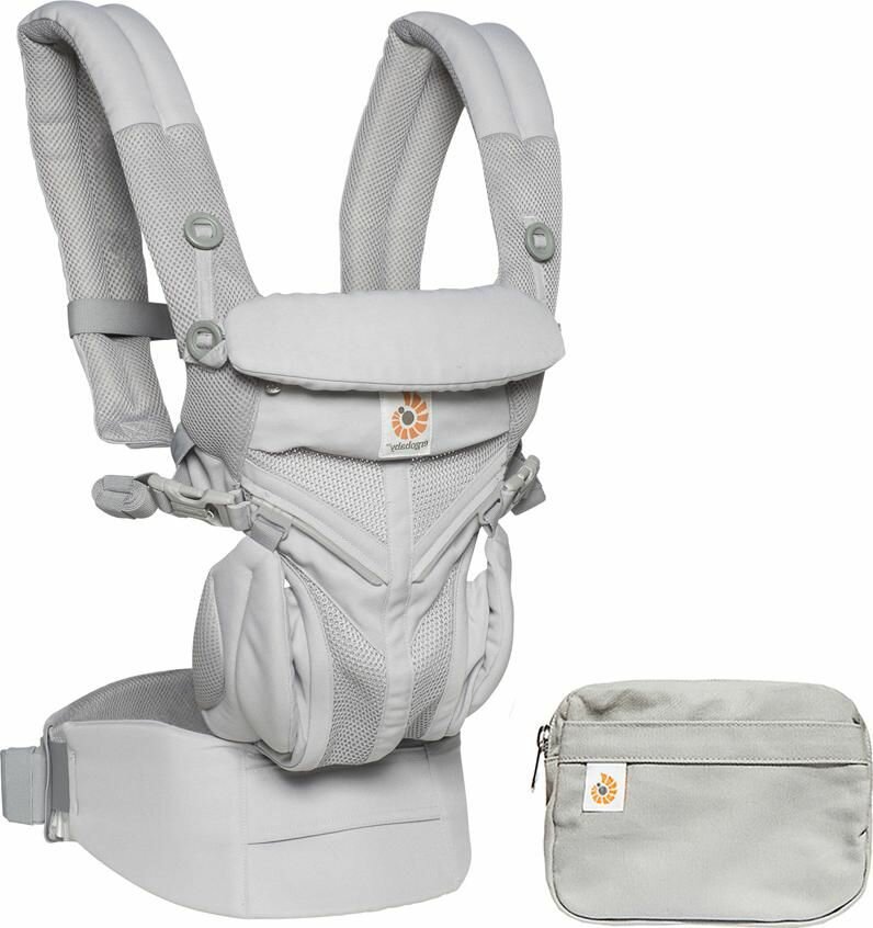 Кенгуру переноска для детей Ergobaby OMNI 360 Cool Air Mesh - Pearl Grey кенгуру для новорожденных с 0/ Хипсит-рюкзак 3 положения.
