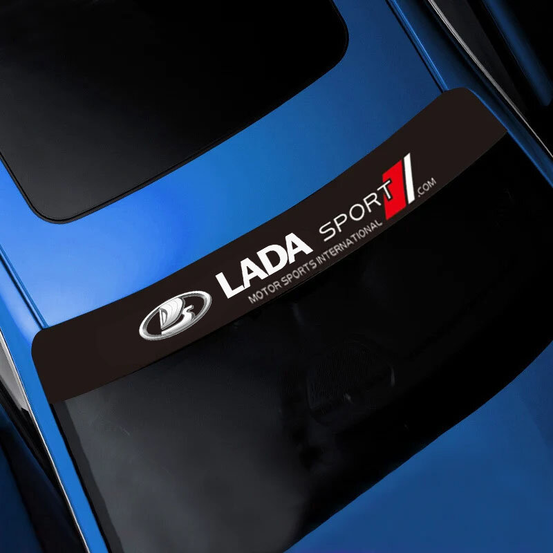 Наклейка на автомобиль Lada-sport 135см*20см /наклейка для затенения лобового стекла автомобиля/Lada