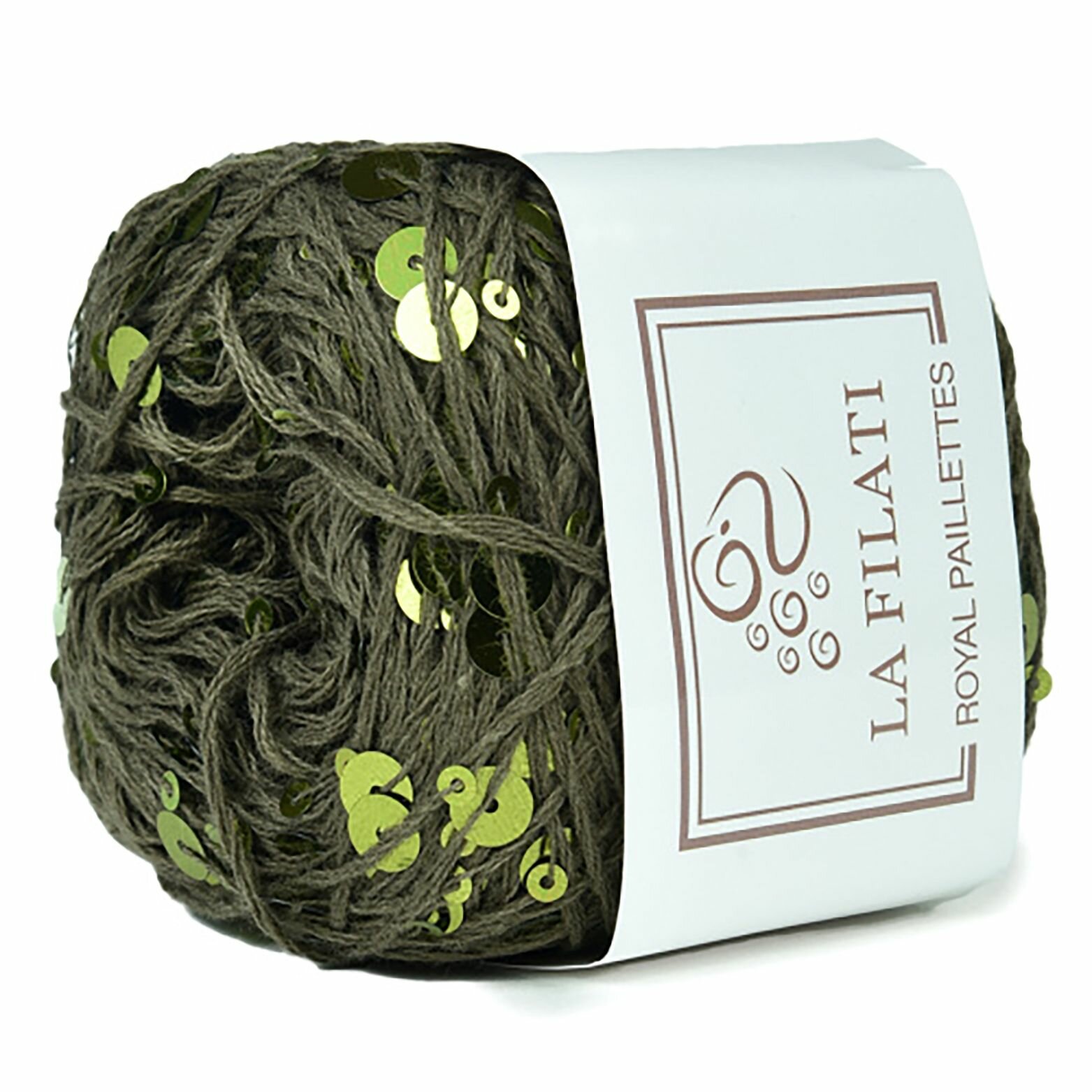 1 Моток LA FILATI Royal Paillettes, 55% Хлопок, 45% Блёстки (Пайетки), Цвет-118