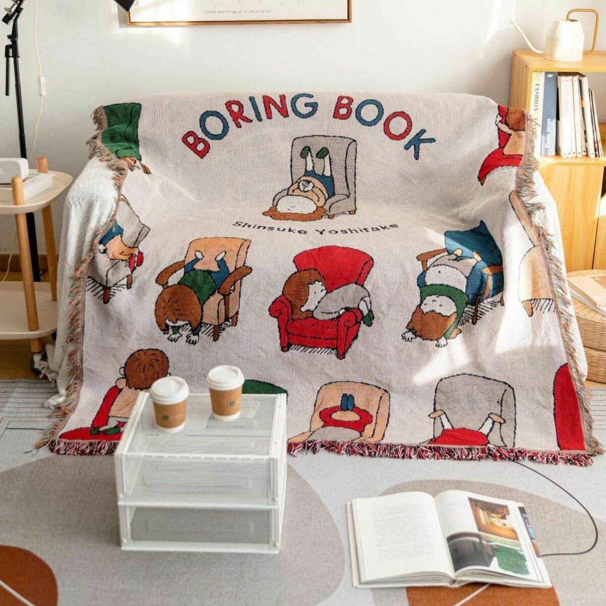 Boring Book, Плед-пончо, Диванное одеяло, 130x160cm