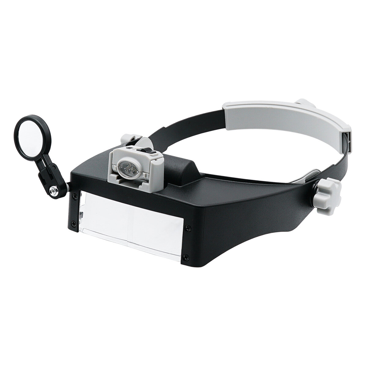Лупа налобная с подсветкой для рукоделия, 2 линзы, увеличение 1,5-11х, Айрис