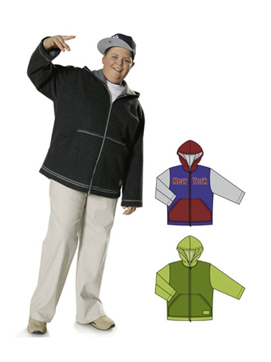 Выкройка куртки (для полных детей)