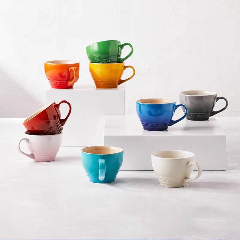 Керамическая кружка Le Creuset 400 мл — лимитированная серия, прочная посуда для кофе и чая