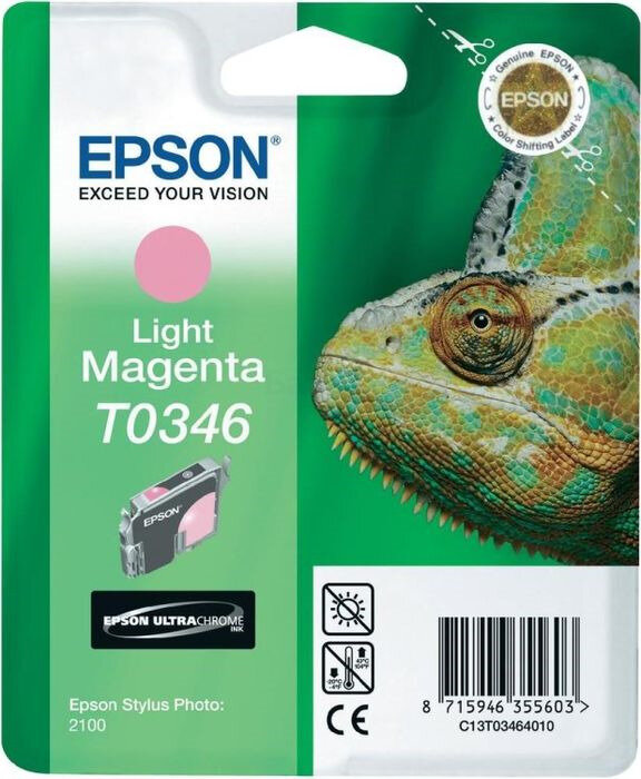 Картридж струйный Epson T0346 C13T03464010 для Epson Stylus Photo 2100, Light Magenta