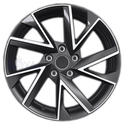 Литой колесный диск Khomen Wheels KHW1714 (Karoq) 7x17/5x112 ET45 D57,1 Black-FP
