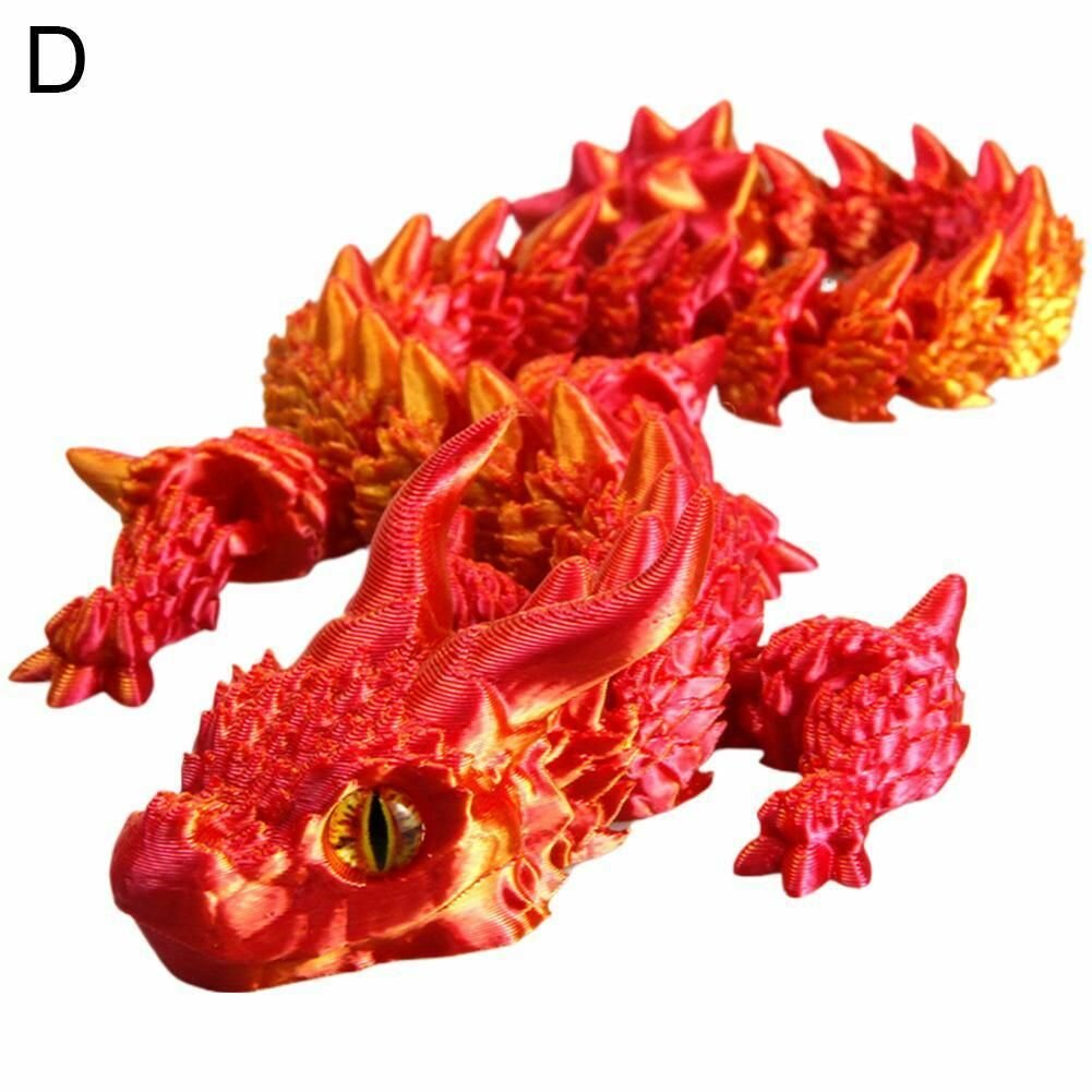 Игрушка огненный дракон, напечатанная на 3D-принтере,31.5cm