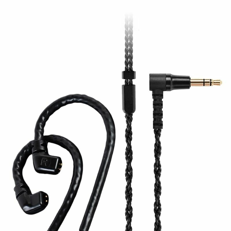 Медный посеребренный кабель для обновления наушников с квадратным сердечником QDC elbow