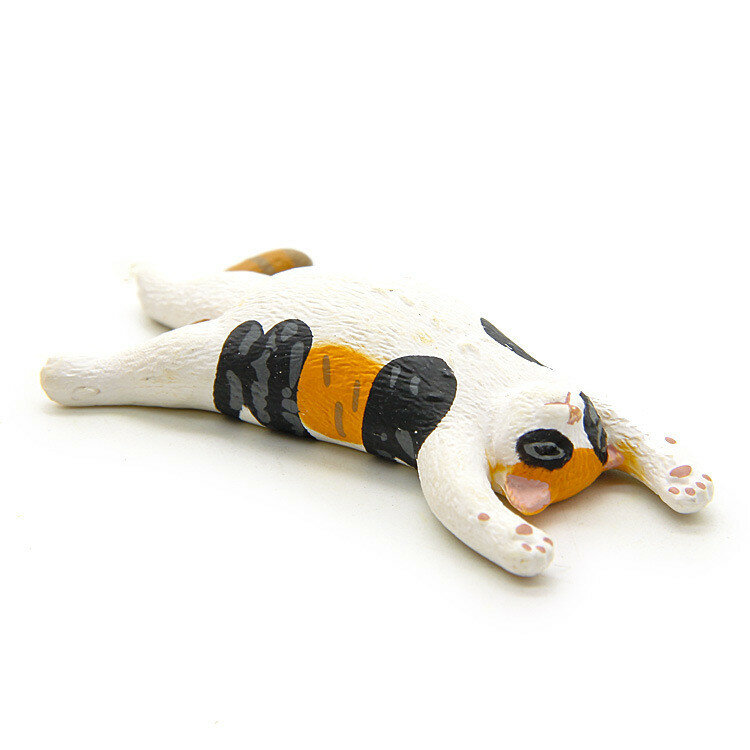 Kitten corgi pvc animal sculptures for home decor and collectors display lying cat