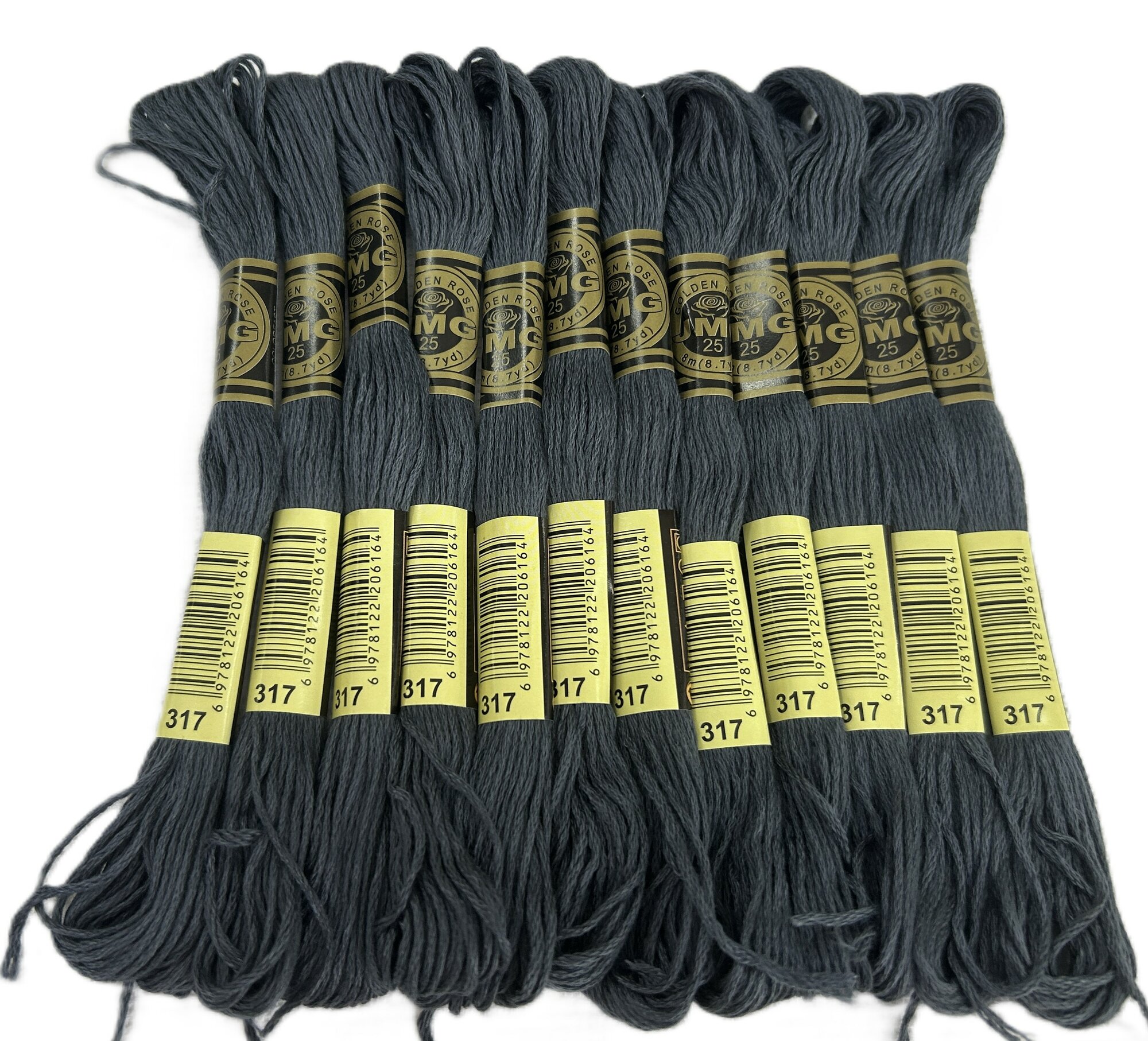Нитки для вышивания JMC мулине (150-3866) 100% полиэфир 12 штук x 8 м
