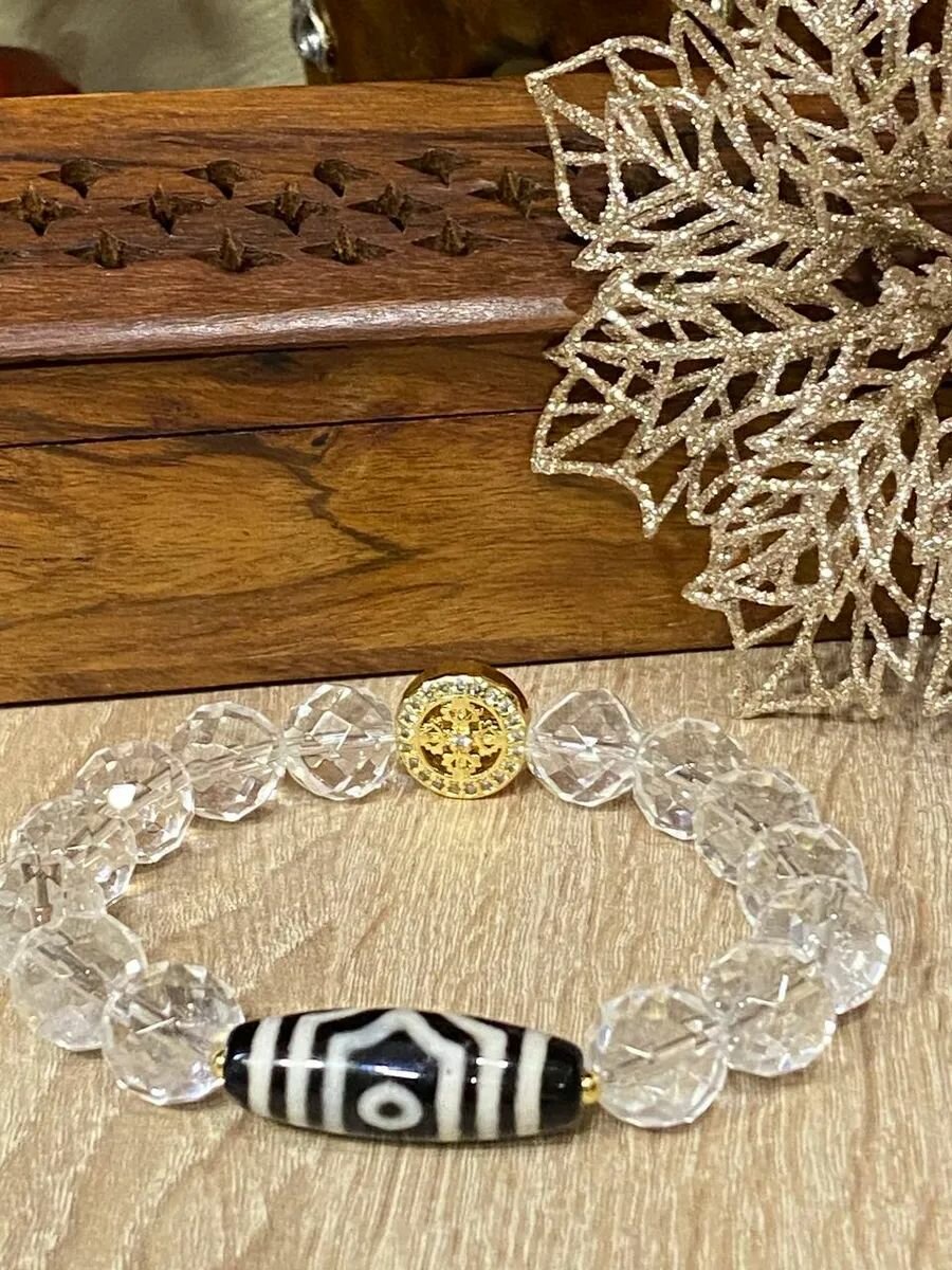 Браслет, агат синтетический