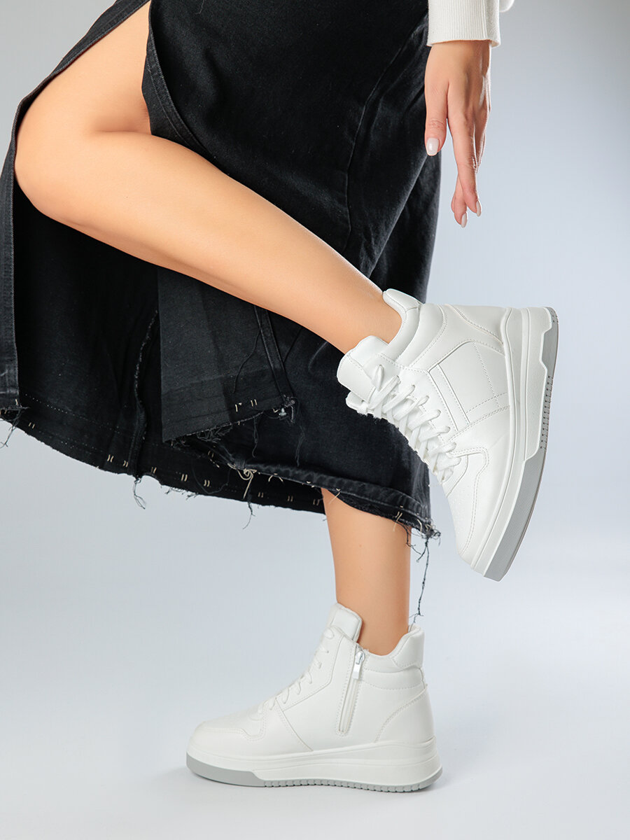 Кеды ботинки на платформе утепленные