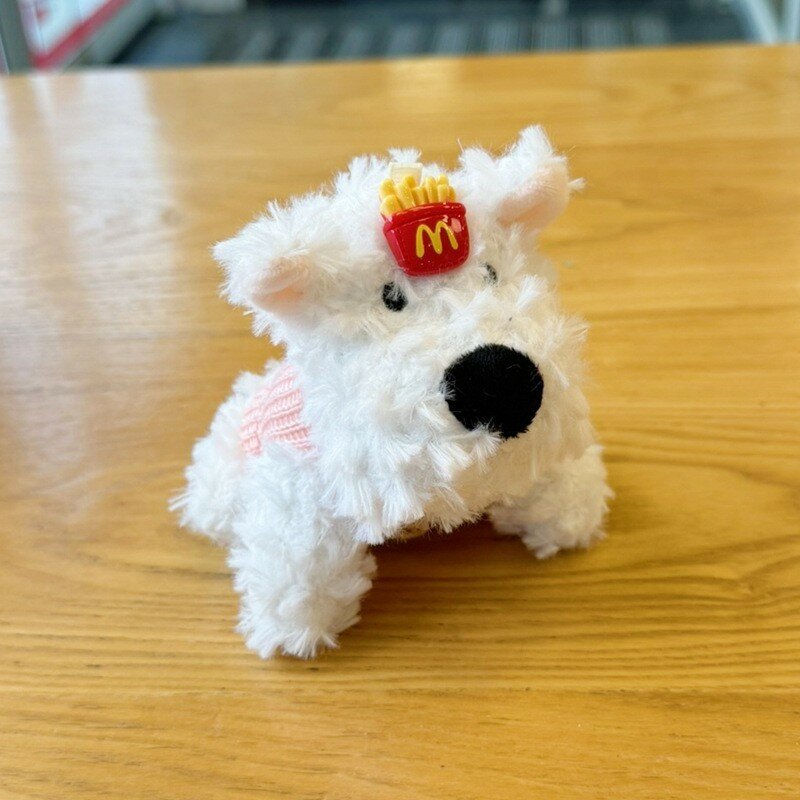 Мягкая игрушка-брелок с изображением упрямого таксы, с жемчужной цепочкой и золотым кольцом для украшения сумки и автомобиля