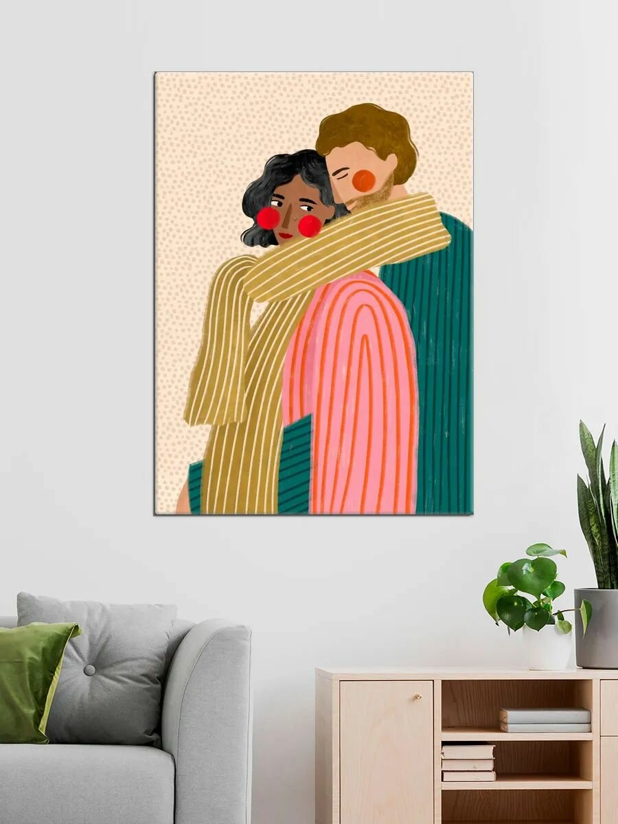 Картина на стену "Объятия", 50х70 см