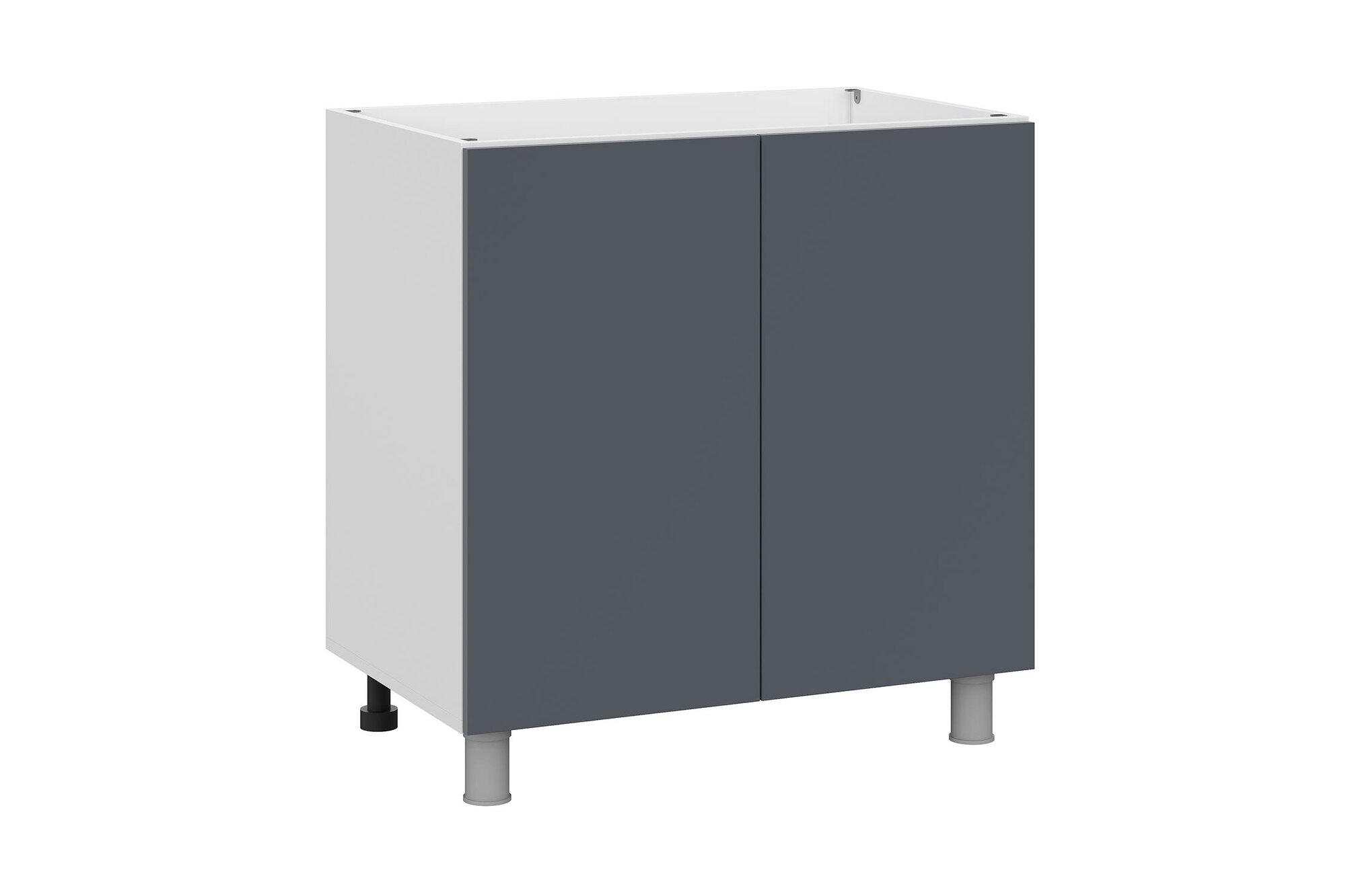 Шкаф нижний под мойку Нонтон Монора, 70х50х82 см, белый / каменный графит