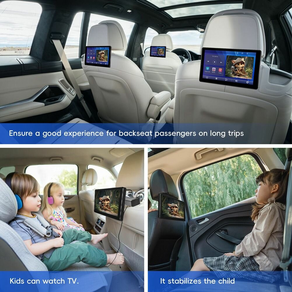 9-дюймовый многофункциональный автомобильный подголовник с телевизором и монитором для заднего сиденья,