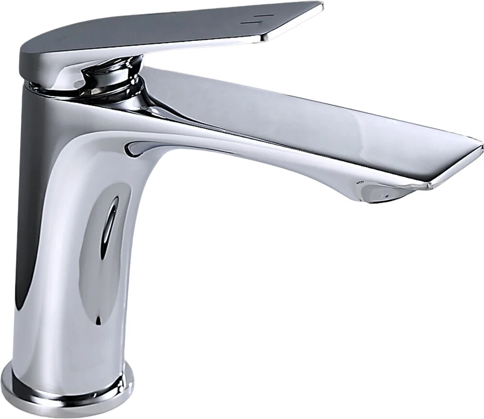 Смеситель для раковины Shevanik S9101 хром, глянцевый, кран для ванной в раковину, из латуни, рычажный, с керамическим картриджем