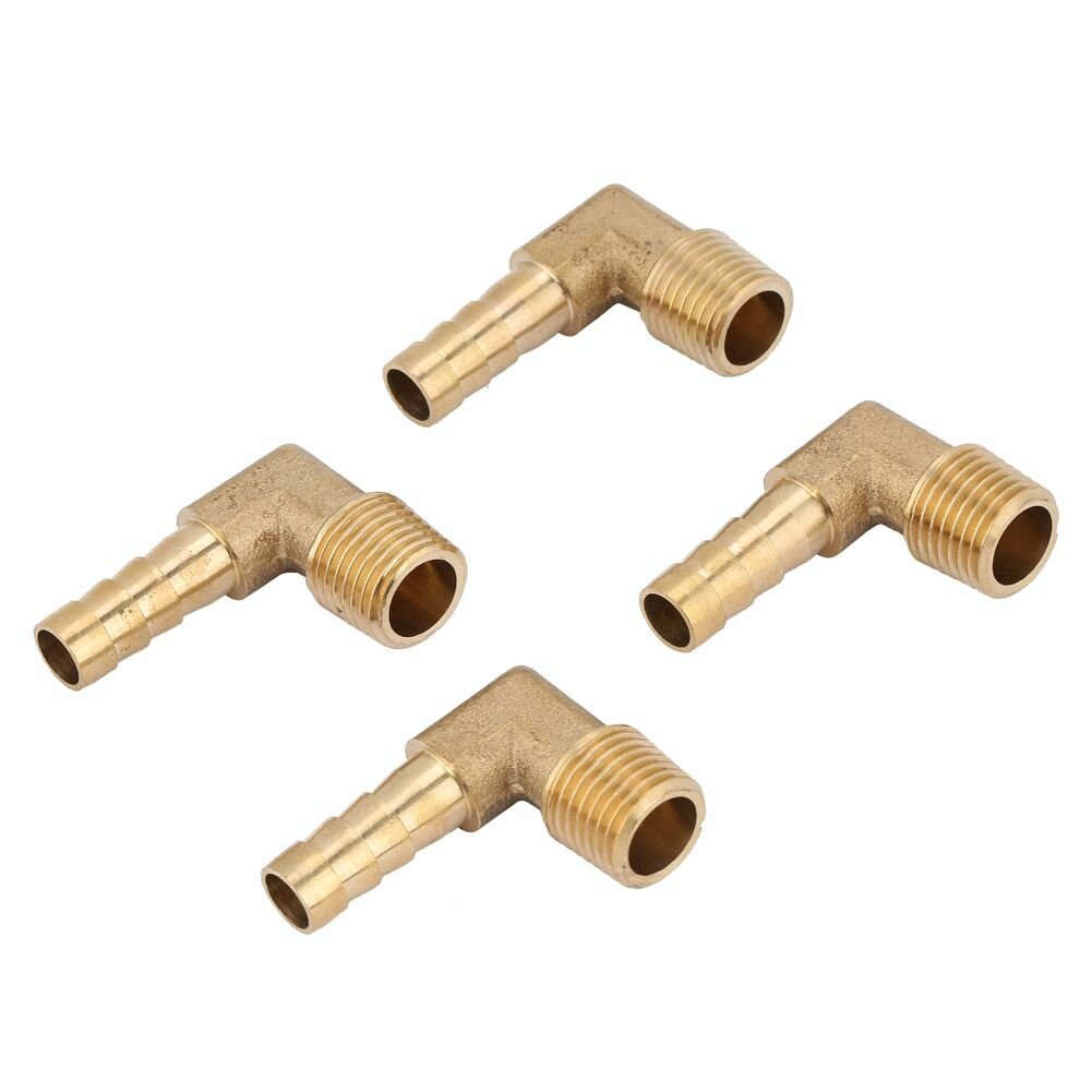 4 шт. Латунные угловые фитинги G1/4" 8 мм