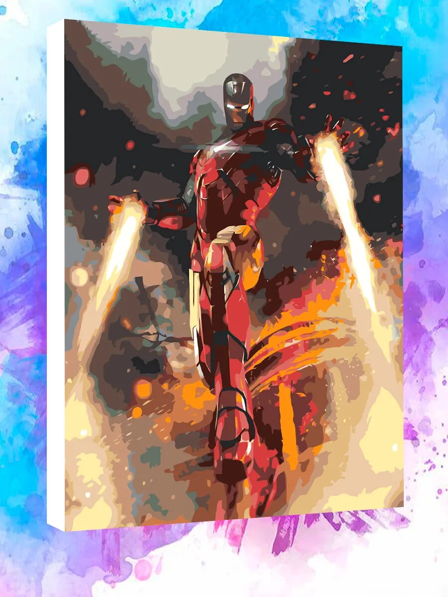 Картина по номерам Железный человек Марвел Marvel Кино