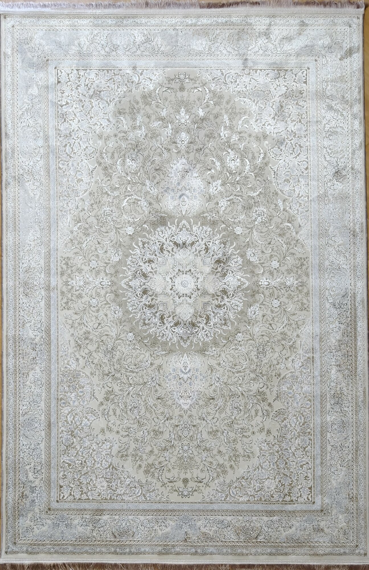 Ковер персидский высокоплотный с рельефным ворсом "LV-040 бежевый" 100х150 см