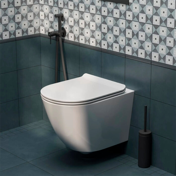 Kerama Marazzi Унитаз Sfera подвесной безободковый с крепежом, белый глянцевый