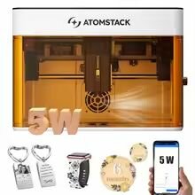 Лазерный гравировщик Atomstack P1, для МДФ, пластика, дерева, камня, керамики, 5W