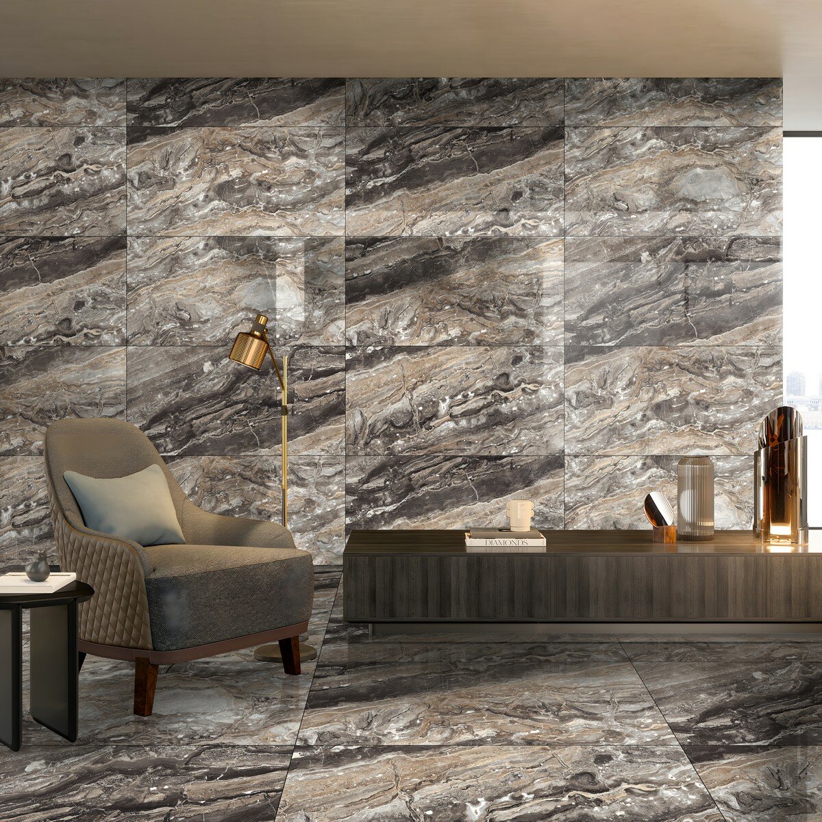 Керамогранит Neodom Amadeus Lap Carving Sugar 60x120 N20565 мрамор Глазурованная, Износостойкая, Морозостойкая, морозостойкая