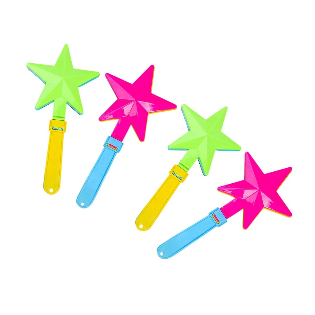 Упаковка из 4 Портативных Ручных Хлопушек Для Проведения спортивных мероприятий, Сопровождающихся Громким Шумом, Из Экологически Чистых Переработанных Полипропиленовых Материалов