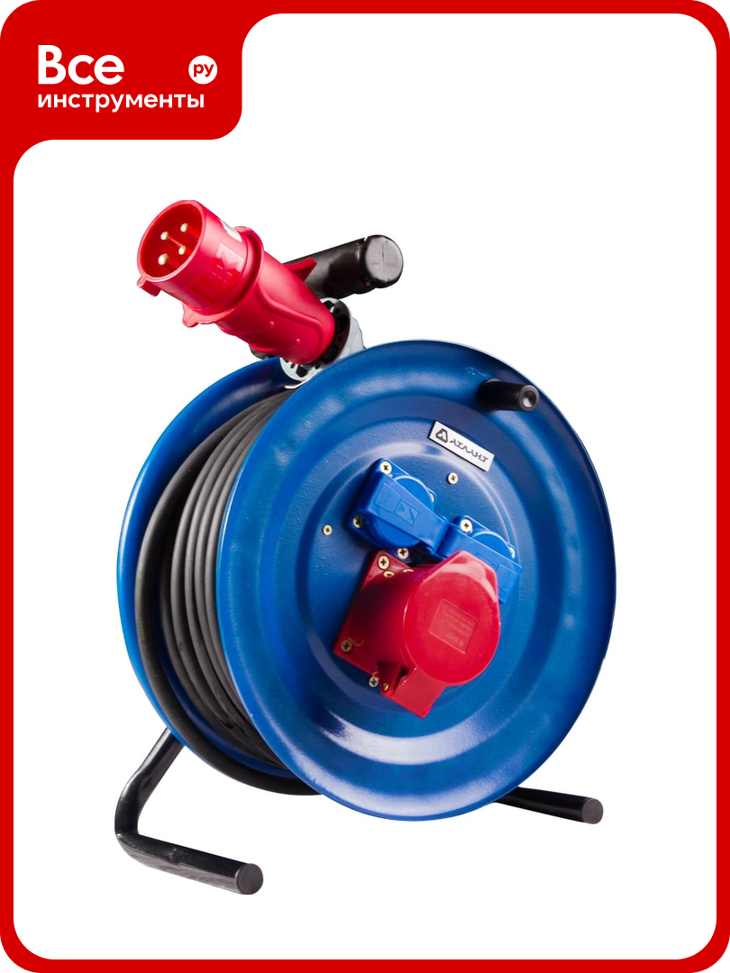 Промышленный силовой удлинитель Атлант КГ 5х2,5 10м на катушке 40197