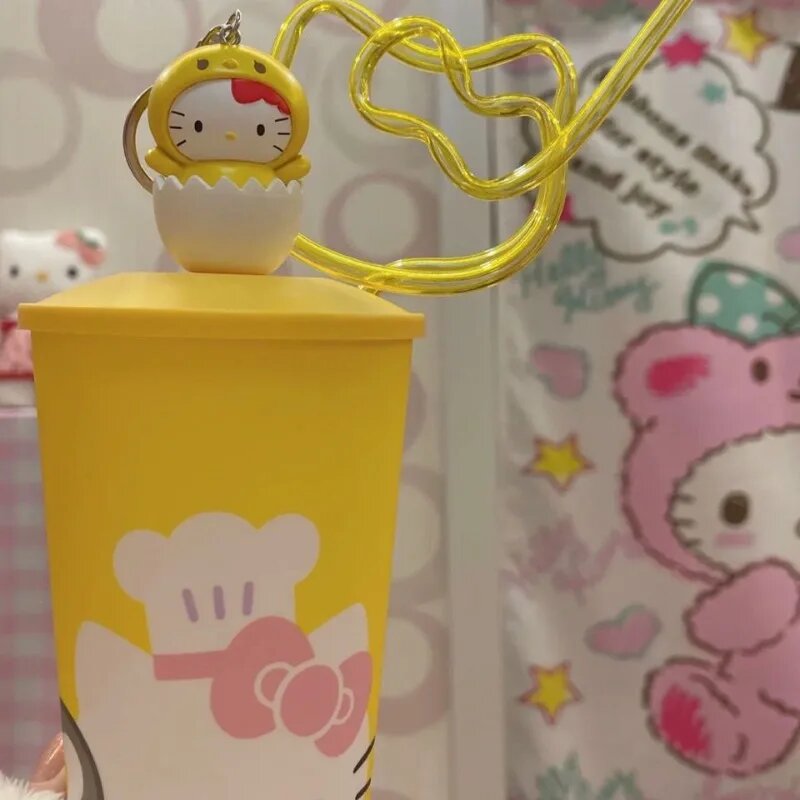 Милые многоразовые соломинки с принтом Hello Kitty в стиле INS — фото 1