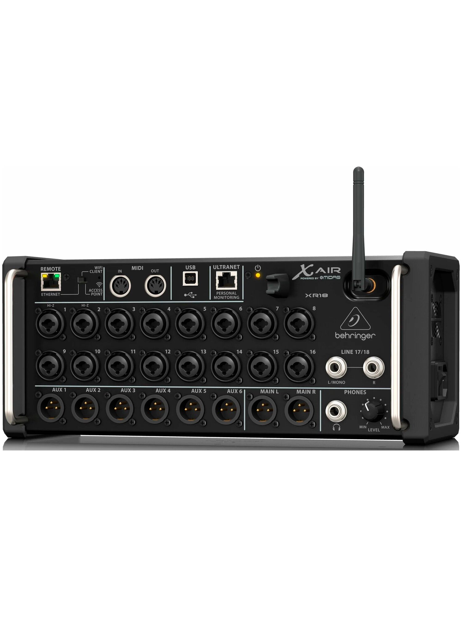 Микшерный пульт Behringer XR18 с 16 программируемыми предусилителями Midas,