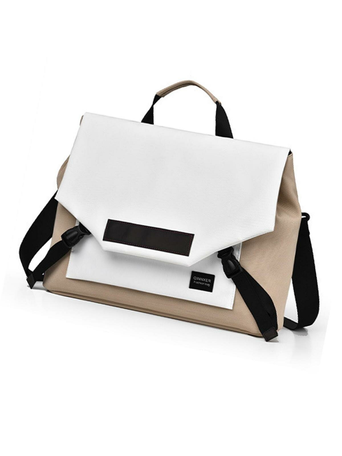 Waterproof Shoulder Bag Casual Messenge Bag Crossbody Bag With Reflective Stripe Laptop Bag For Men Women