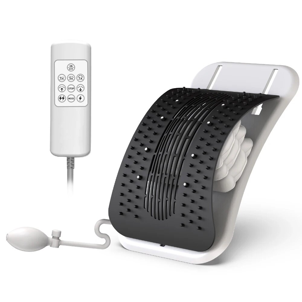 2-в-1 электрические + ручные носилки для спины, регулируемая высота, подушка безопасности, растягивающийся массажер для спины, поясничная поддержка, тяговый masajeador