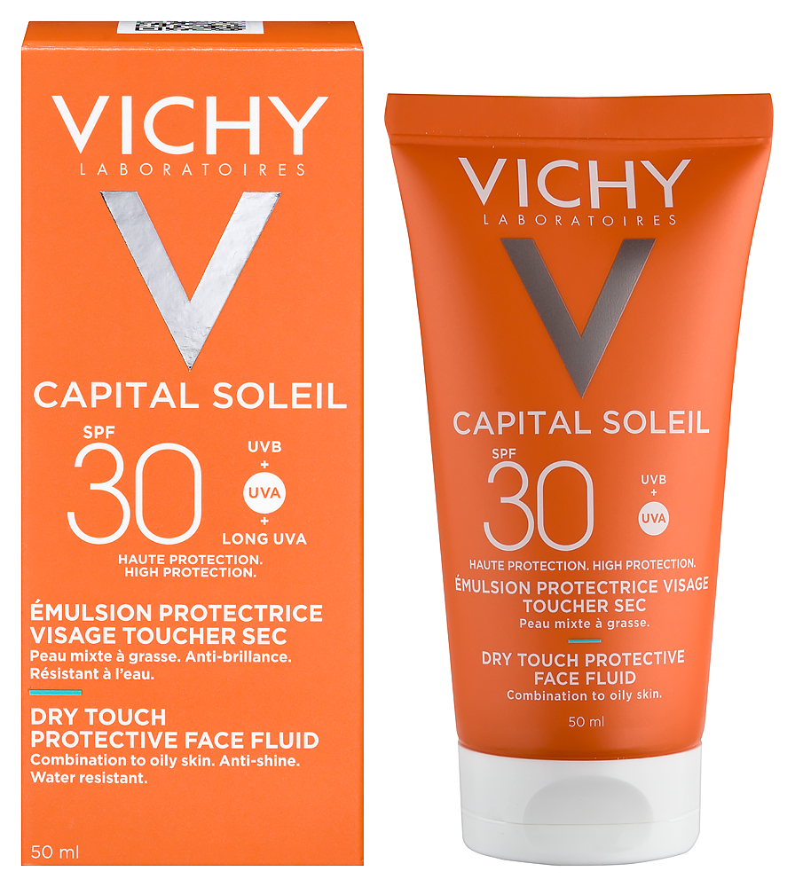 Vichy capital ideal soleil эмульсия матирующая для лица spf30 50 мл