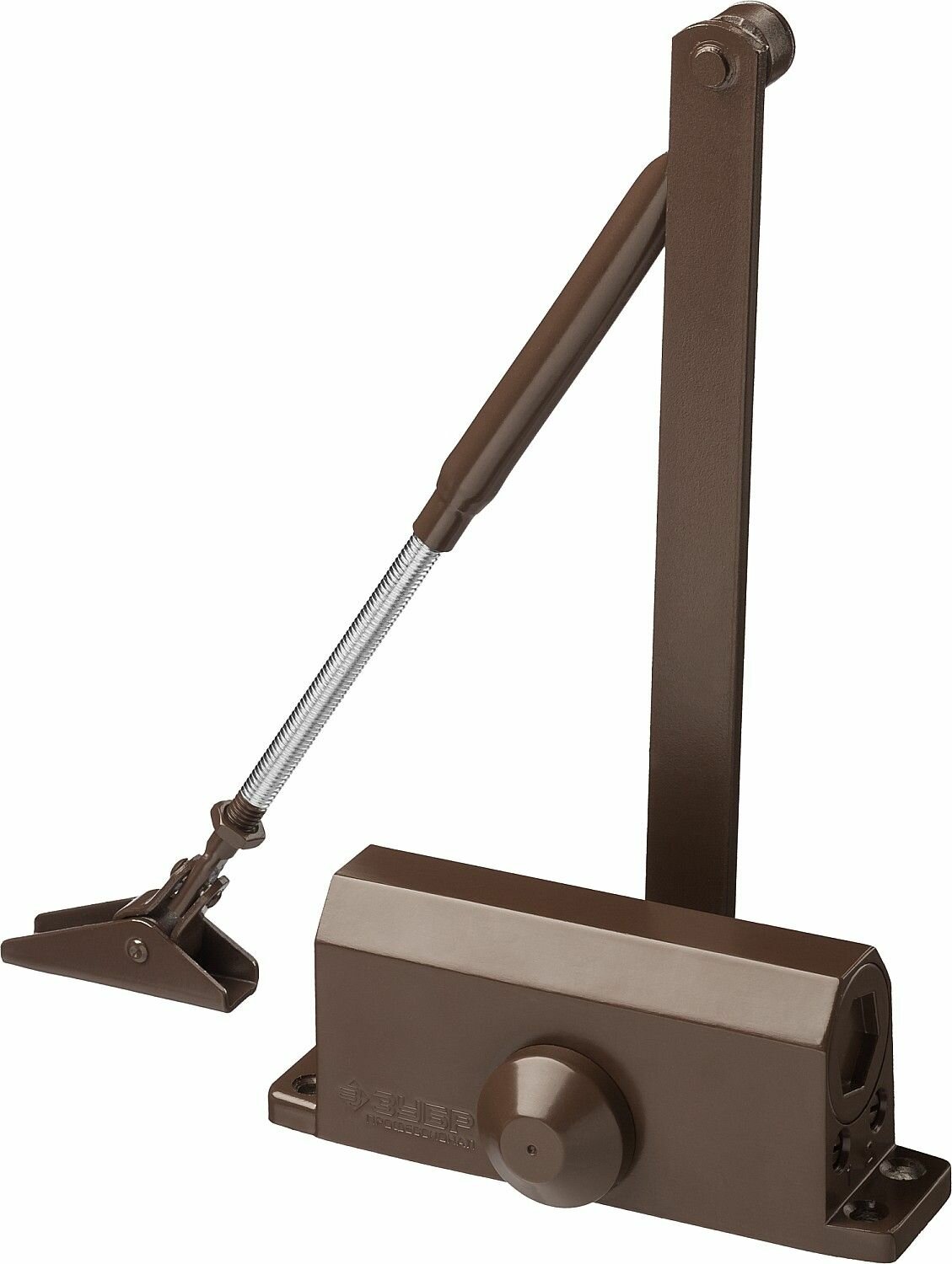 Дверной доводчик ЗУБР до 80 кг, коричневый, профессиональный 37912-80