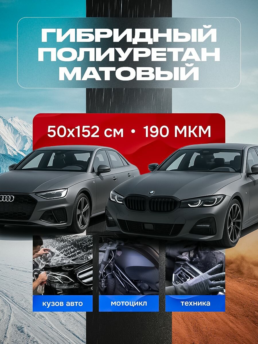 Пленка для авто. Полиуретановая пленка для авто матовая гибридная ODEKO