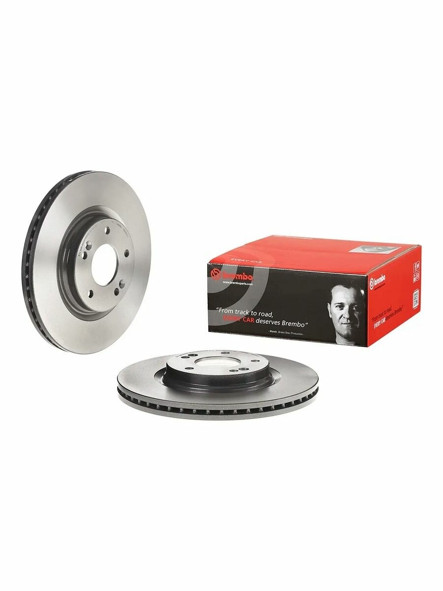 Диск тормозной передний вентилируемый BREMBO 09D42811 для HYUNDAI i30, KIA Ceed