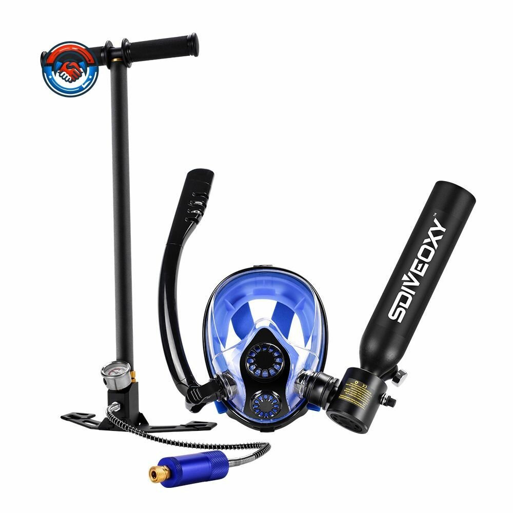 Мини-баллон для подводного плавания SDIVEOXY 0,5 л, портативный резервный акваланг для дайвинга, рыбалки и безопасного погружения, компактный дыхательный баллон
