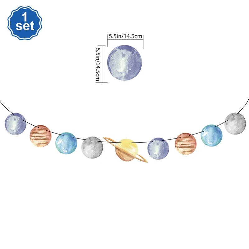 Космическая тематика бумажные тарелки и салфетки banner 1set