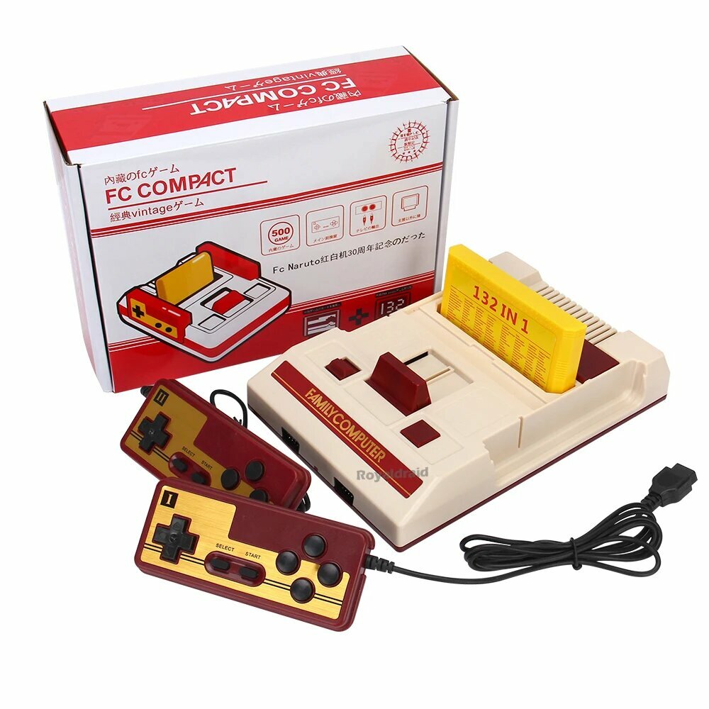 8-битная игровая консоль со встроенными 500 классическими играми, семейный компьютер, ТВ, игровая консоль с поддержкой игрового картриджа для ретро-игр FC
