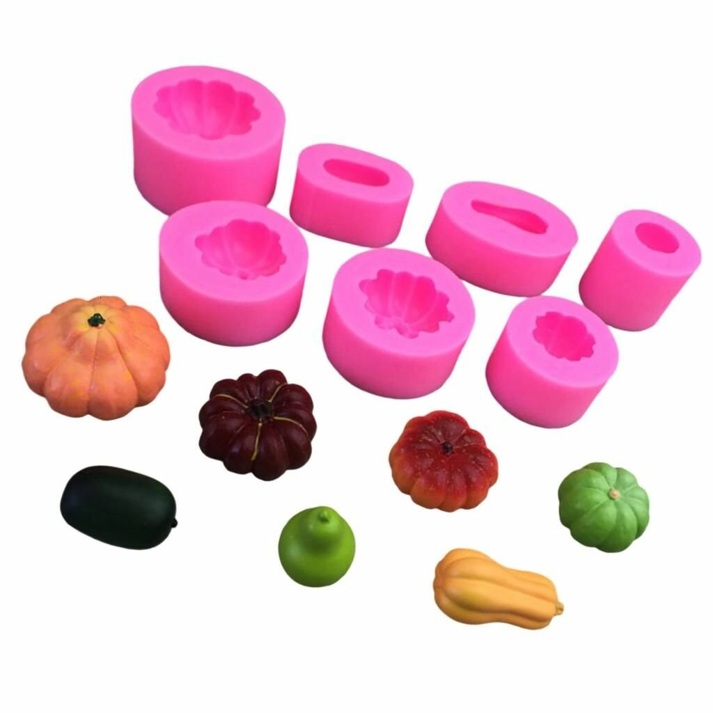 Форма для выпечки,1 набор из 7 силиконовых форм для тыквы "Сделай сам", зимняя дыня-тыква