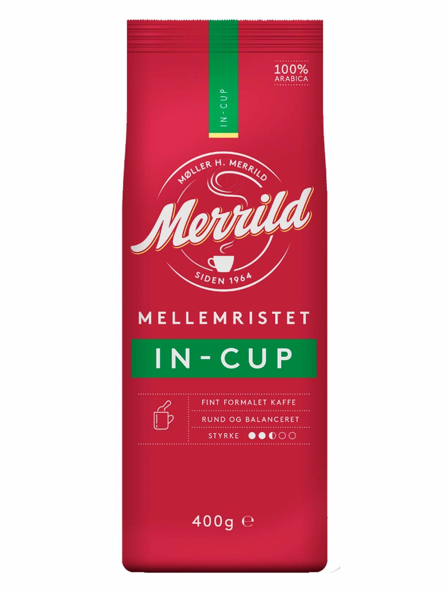 Кофе молотый Merrild "In Cup", арабика, средняя обжарка, 400г